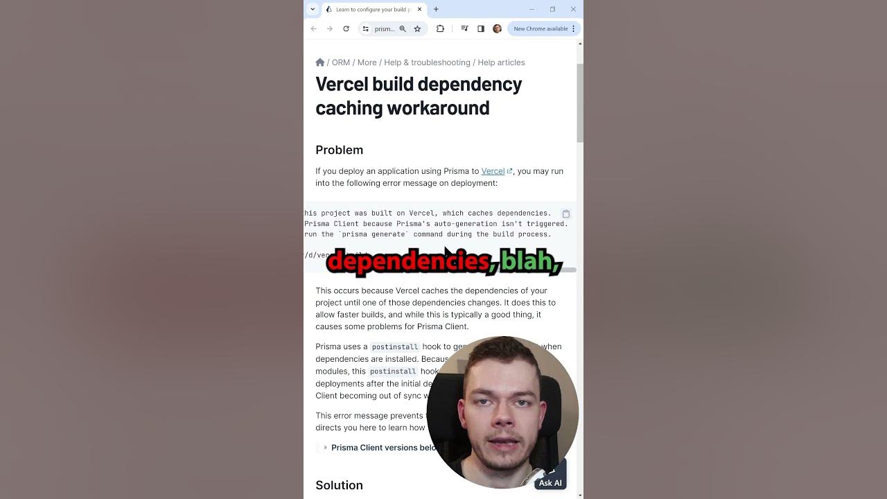 (Fix) PrismaClientInitializationError: Prisma has detected that this project was built on Vercel ...
