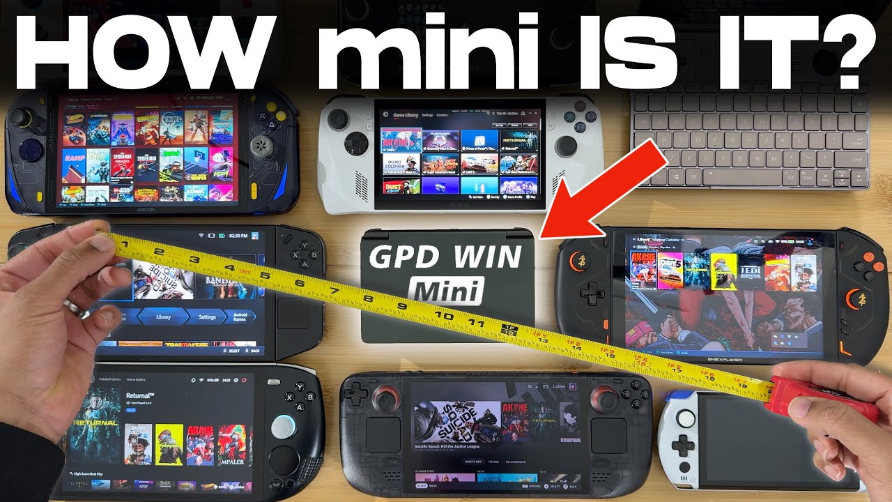 GPD Win Mini Size Comparisons | vs Steam Deck, ROG Ally, etc - YouTube