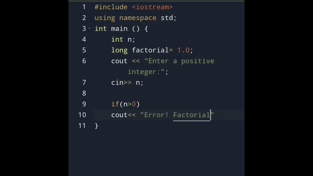 C++ Program to Find Factorial in 50 X Speed 🥵 #education #fun #shorts ...