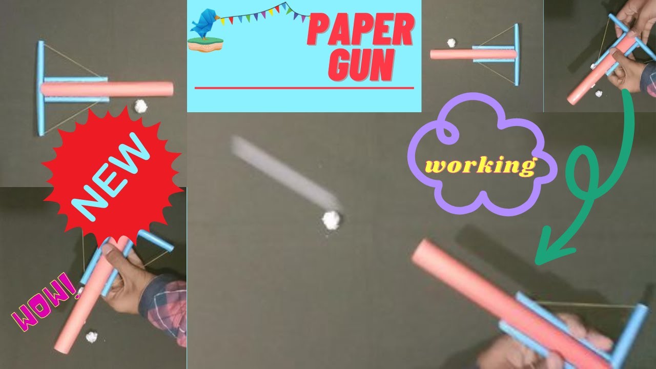 HOW TO MAKE PAPER GUN | Origami | How to Make a Paper GUN | Paper Craft ...