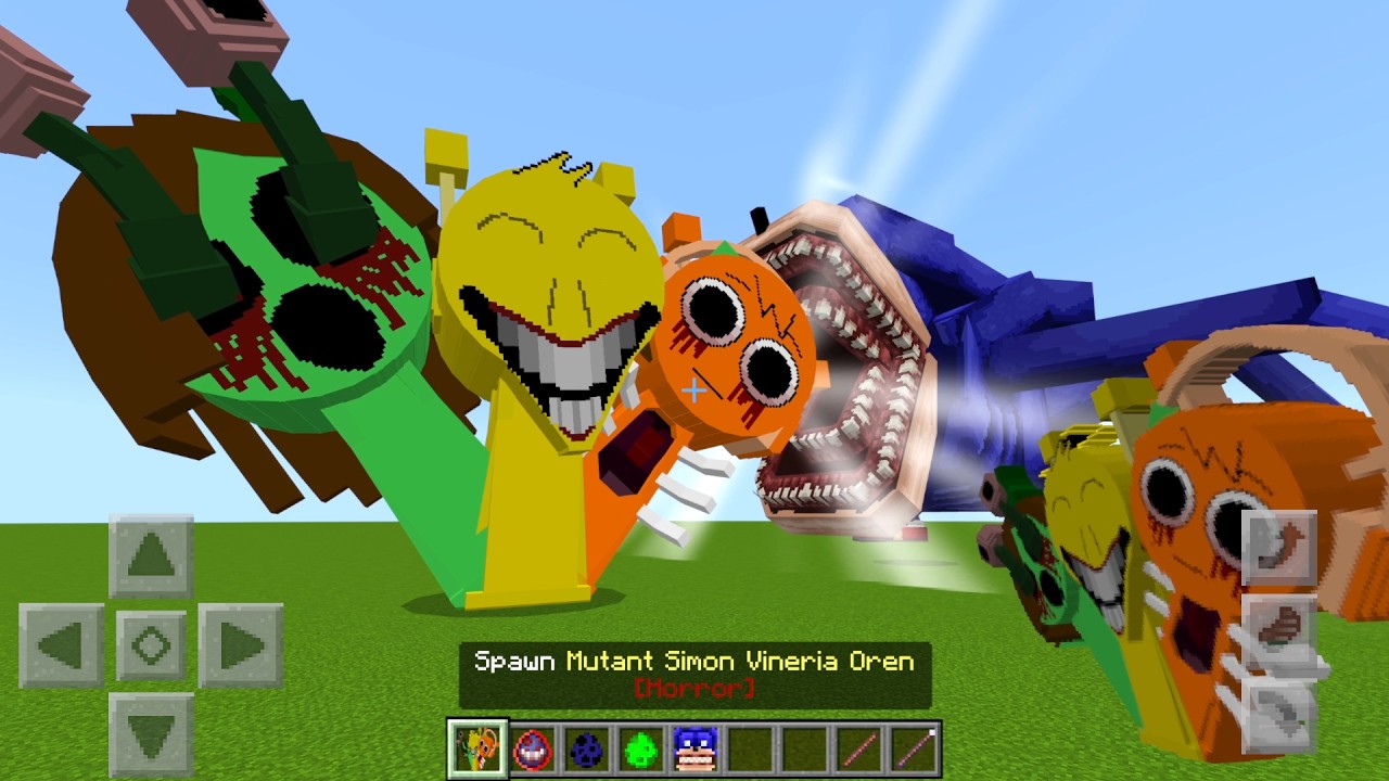 Every Shin Sonic vs MUTANT SPRUNKI Mod ADDON UPDATE in MINECRAFT PE ...
