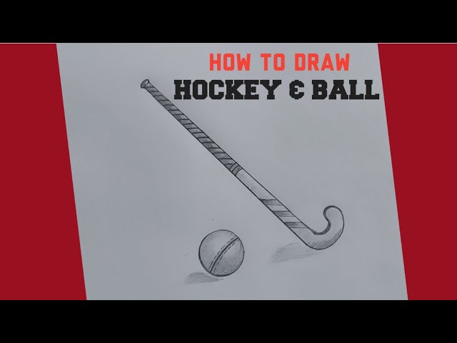 Hockey Stick And Ball Outline