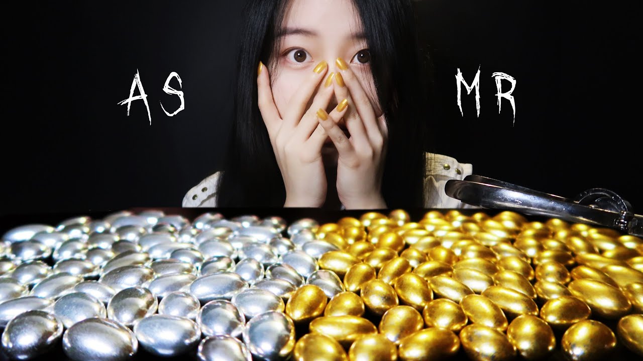 ASMR GOLD💰SILVER FOOD *CHOCOLATE CANDY DESSERT MUKBANG 금색 초콜릿 사탕 디저트 먹방 ...