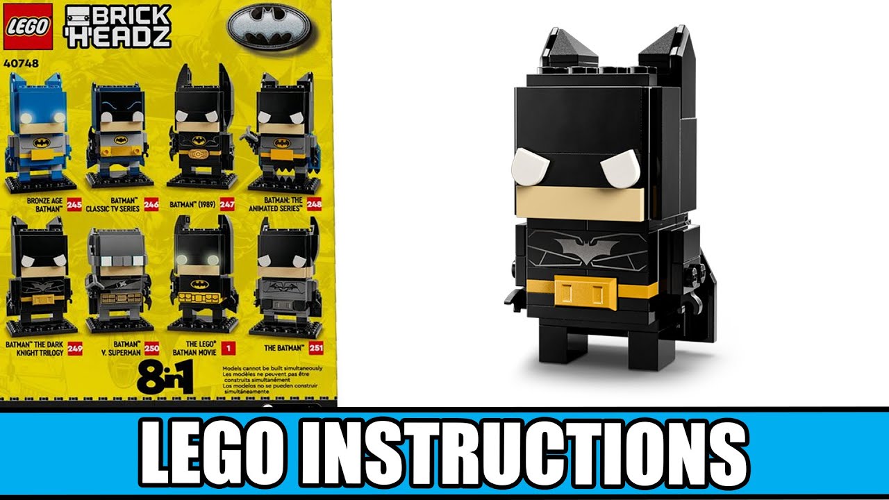 LEGO Instructions - BrickHeadz - 40748 - Batman 8in1 - DC (The Dark ...