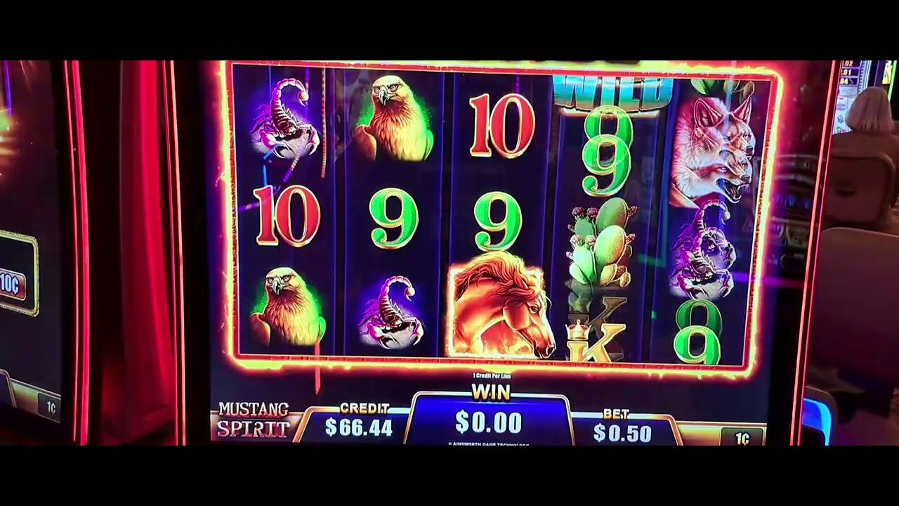 Mustang Spirit Slot Machine Live Caesars Danville - YouTube