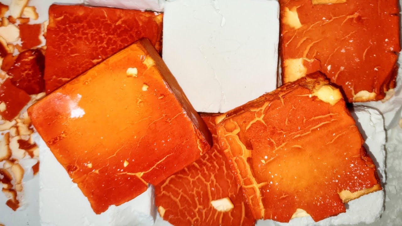 Crispy orange chalk + Easy grip+ long powder play |satisfying |ASMR ...