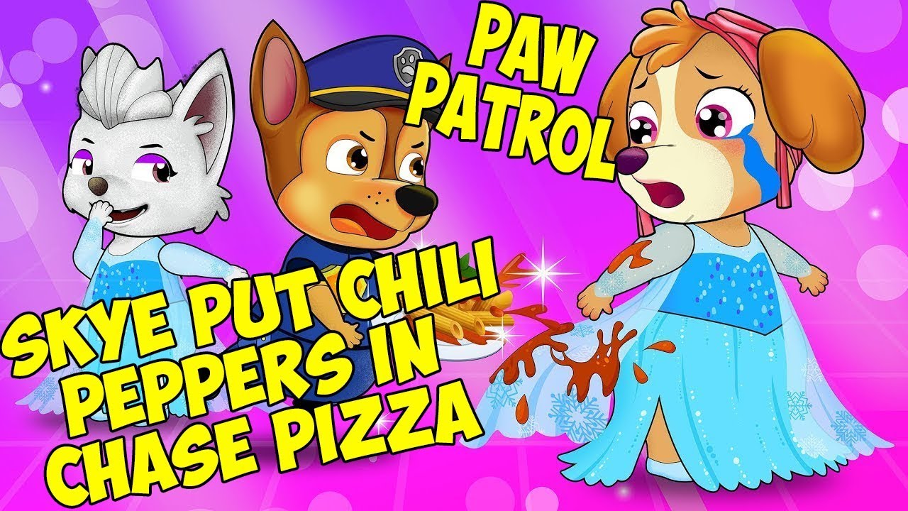 Paw Patrol Full Episode Skye Put Chili Peppers In Chase Pizza! Finger ...