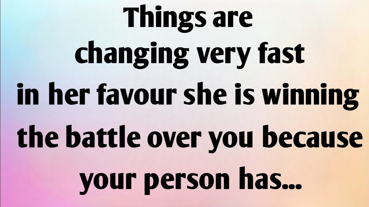 THINGS ARE CHANGING VERY FAST IN HER FAVOUR SHE IS WINNING THE BATTLE ...