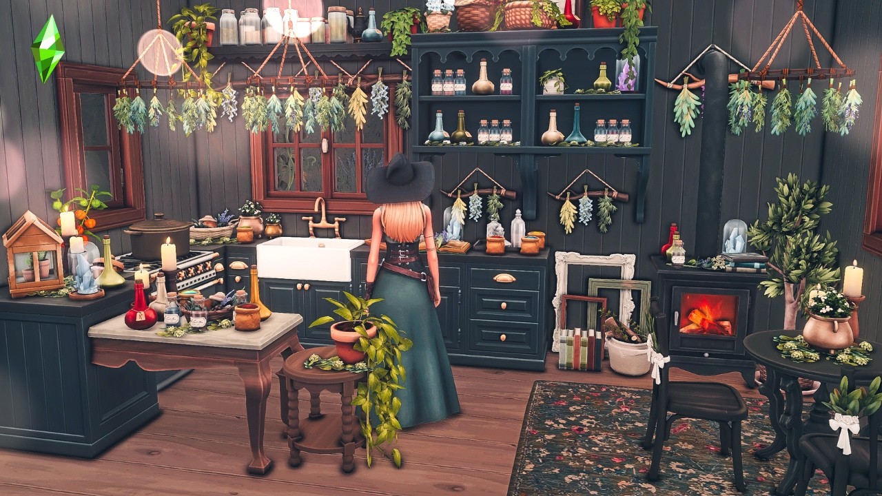 Cottage for a WITCH 🧹🎃 Sims 4 Speedbuild - YouTube