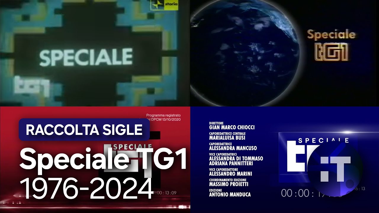 Raccolta sigle - Speciale TG1 | 1976-2024 - YouTube