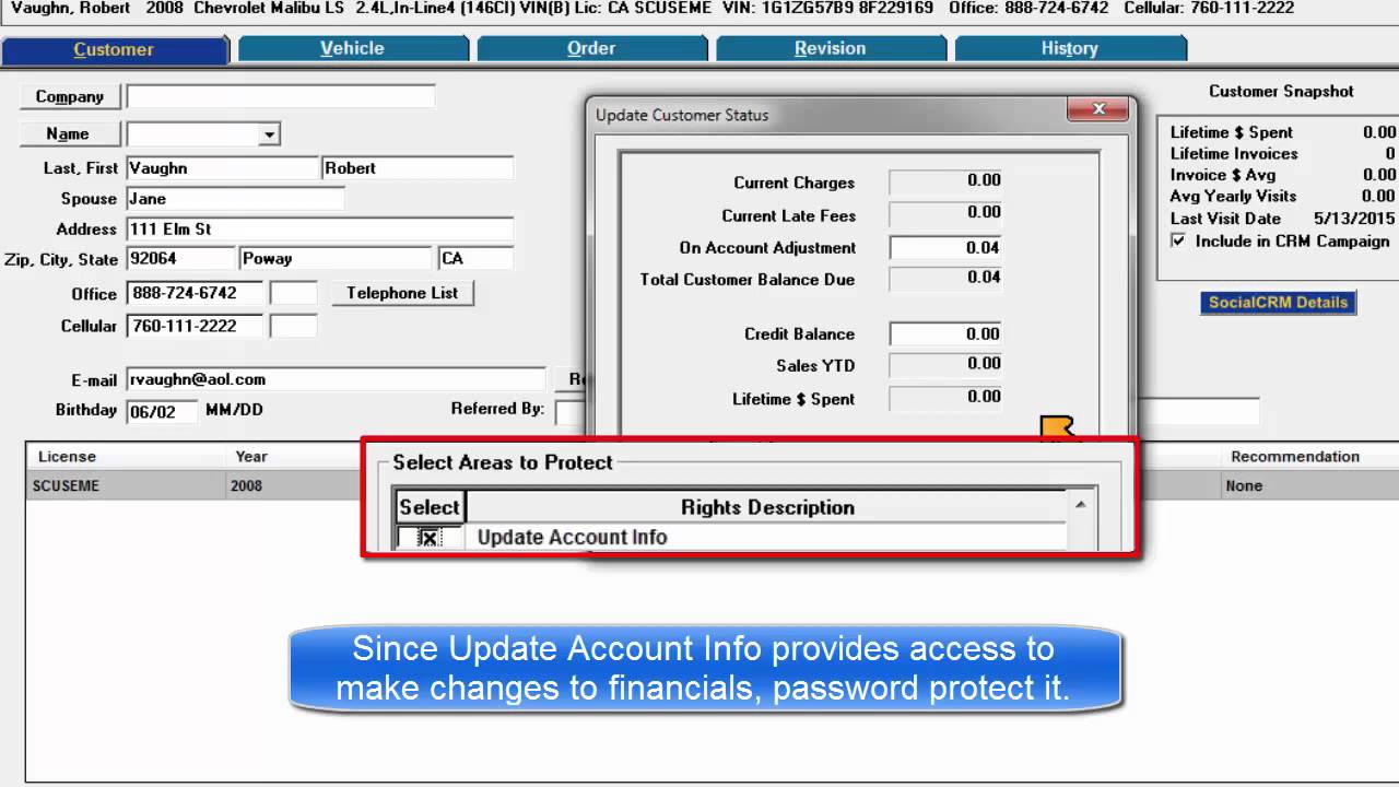 ShopKey Mgmt SE - Customer: Update Account Info - YouTube