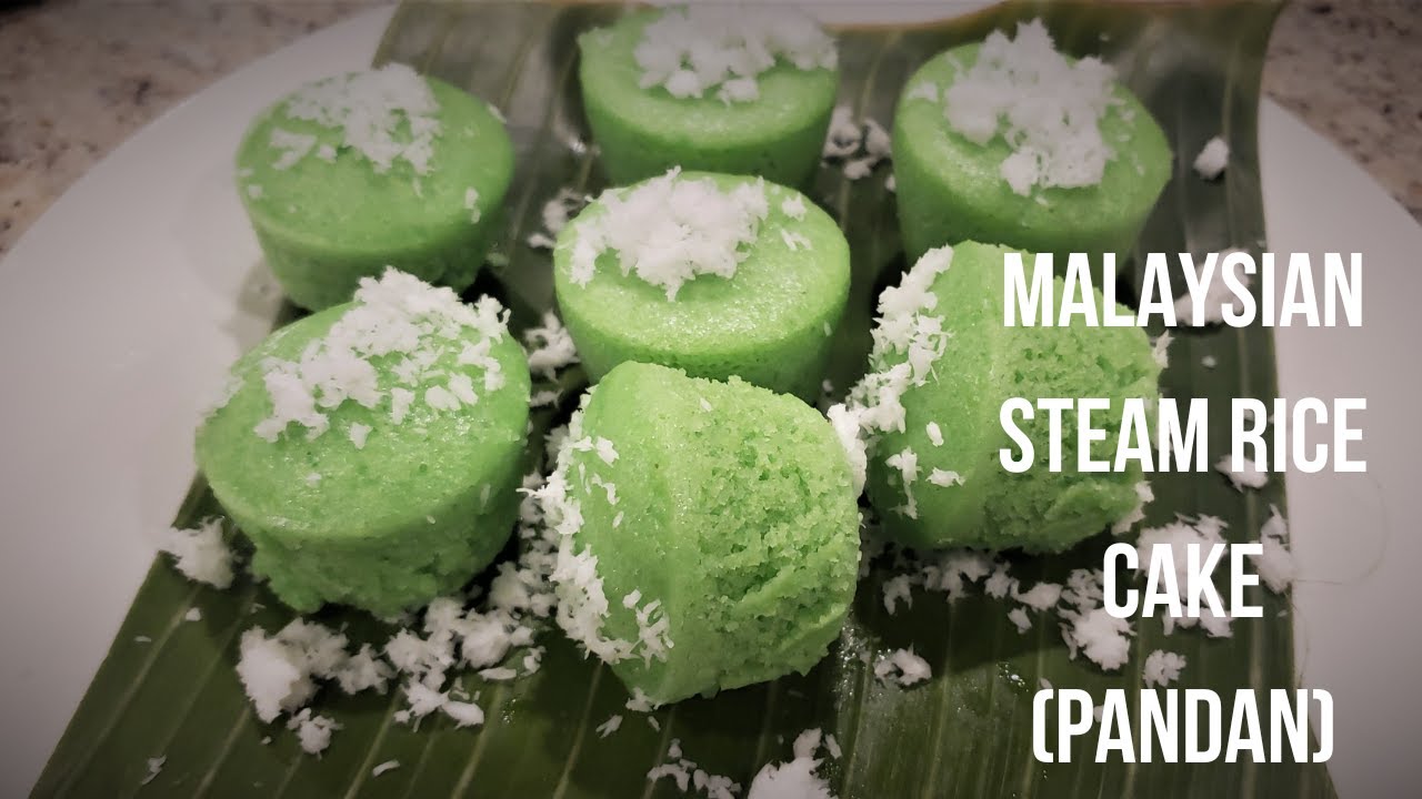 Steam Rice Cake (Pandan Flavor) - Malaysian Snack Recipe. Appam Nasi ...