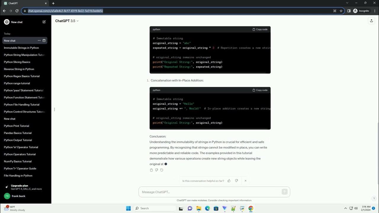 in python strings are immutable - YouTube