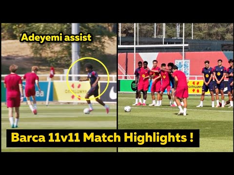 Adeyemi Creates BRILLIANT Goal in Barcelona 11v11 Intense Training Match