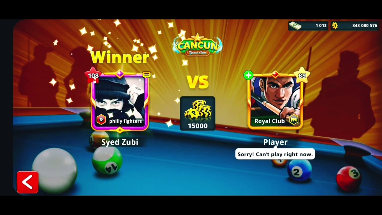 Cancun 1st 2 Wins 8 Ball Pool Small Table GamePlay #8ballpool #miniclip ...