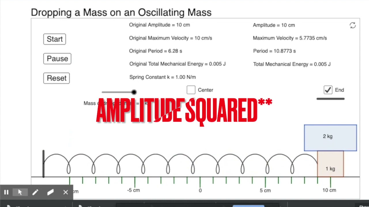 AP Physics - Spring Block Oscillator - Dropped Block - YouTube
