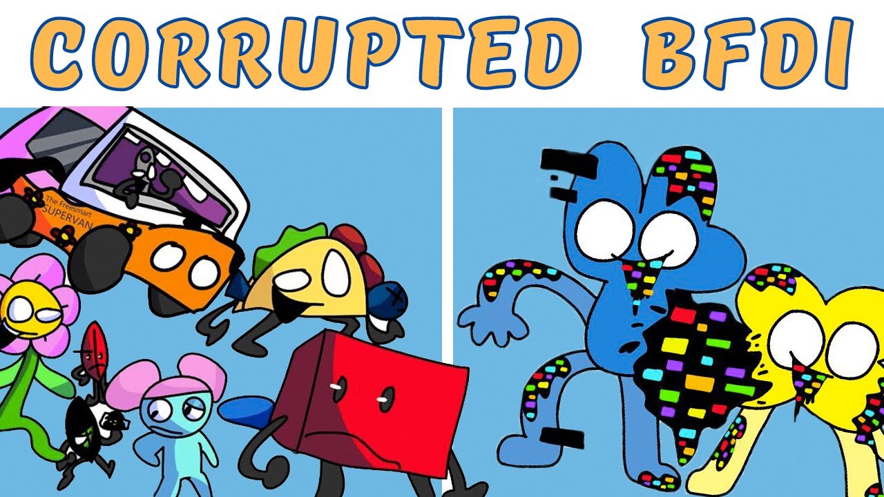 Friday Night Funkin' VS BFDI Glitch Corrupted Island 2.0 (Learn With ...