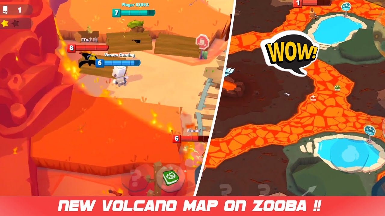 New Zooba Volcano Map !! Duo | Trio Mode | Zooba : Zoo Battle Arena ...