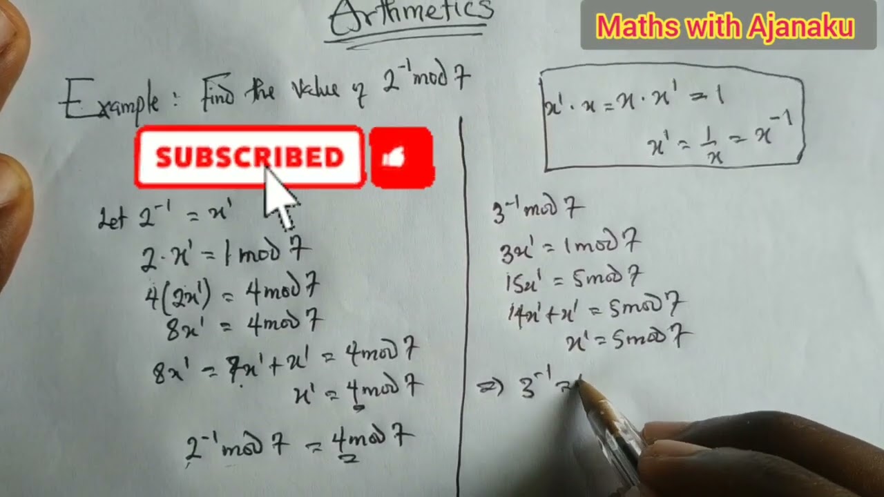 Inverse of Modular Arithmetic - YouTube