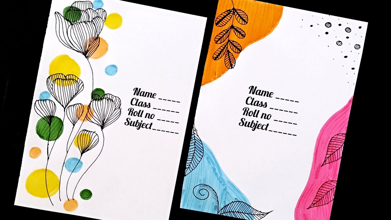 Easy project work design/Project border design/Front page design ...