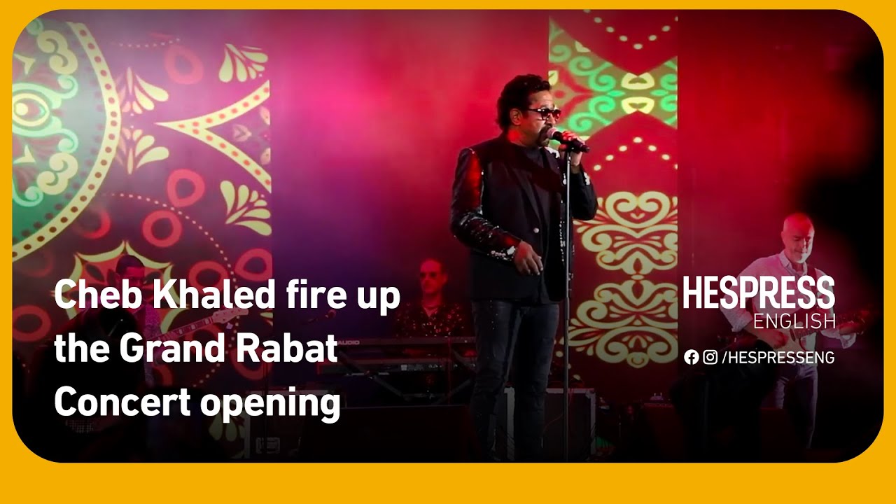 Cheb Khaled fires up the Grand Rabat Concert opening - YouTube
