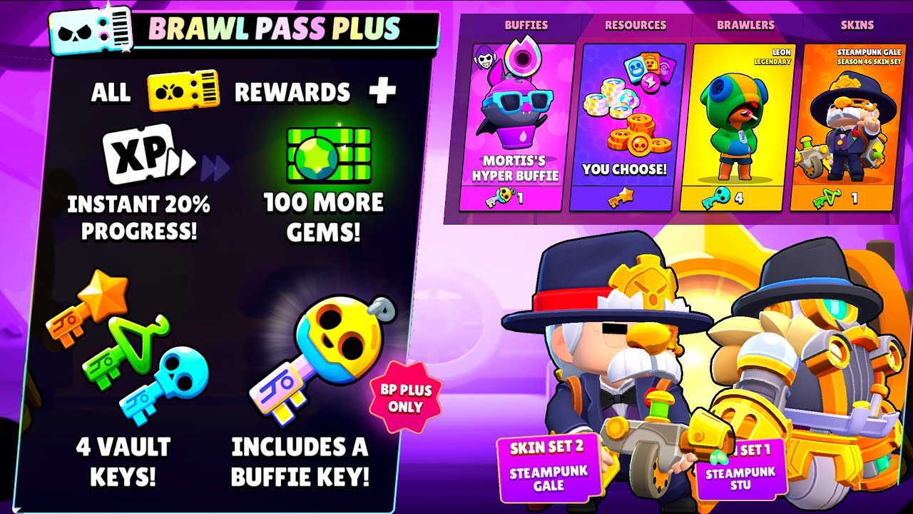 NEW Brawl Pass Season 46 - Vault Keys, Buffie Keys - Brawl Stars - YouTube