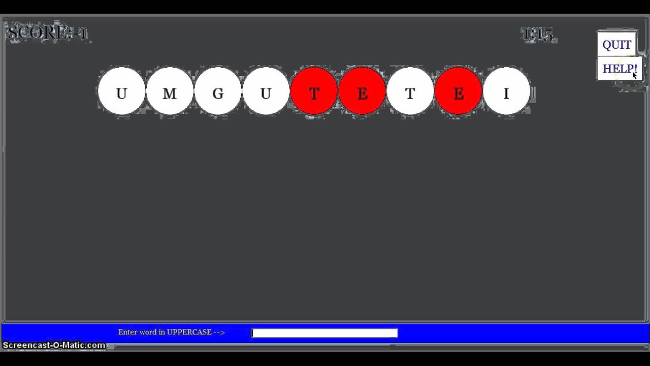 15-112 Final Project: Bubble Scrabble - YouTube