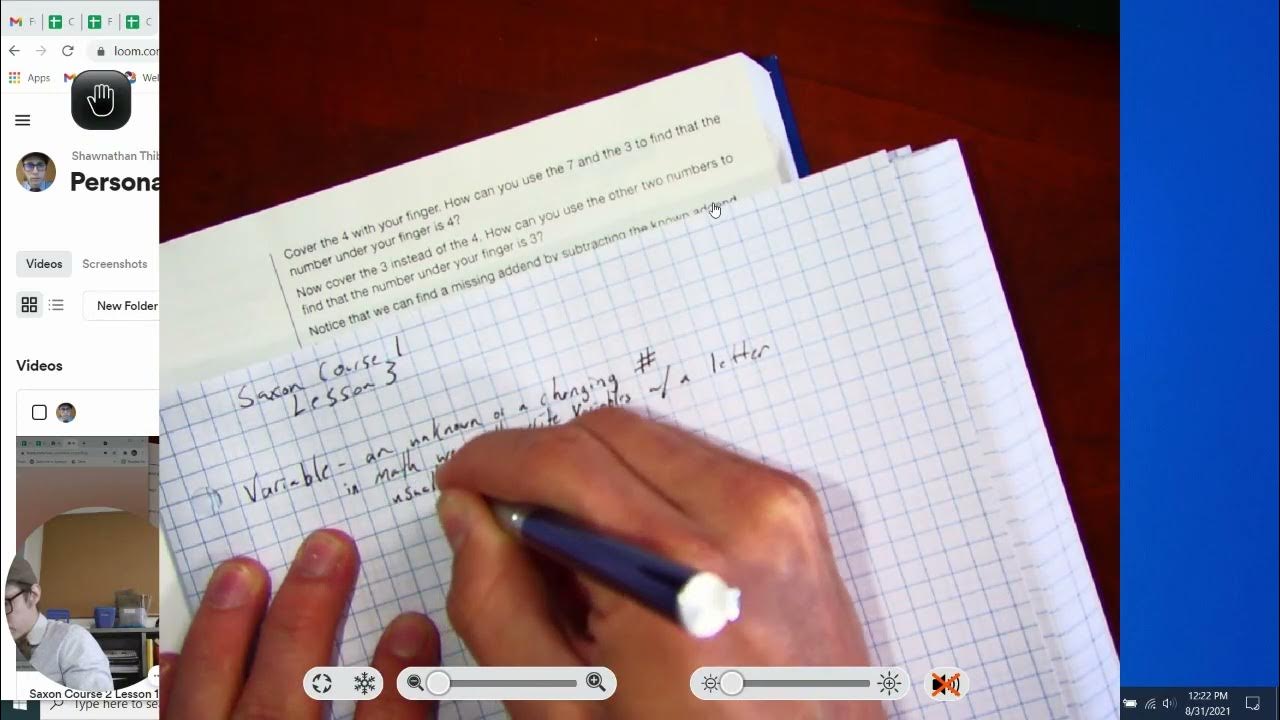 Saxon Course 1 Lesson 3 - YouTube