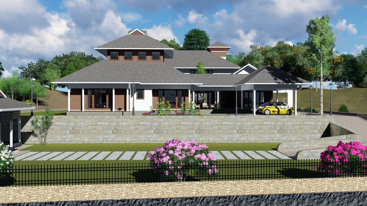 3D Home Exterior Animation - YouTube