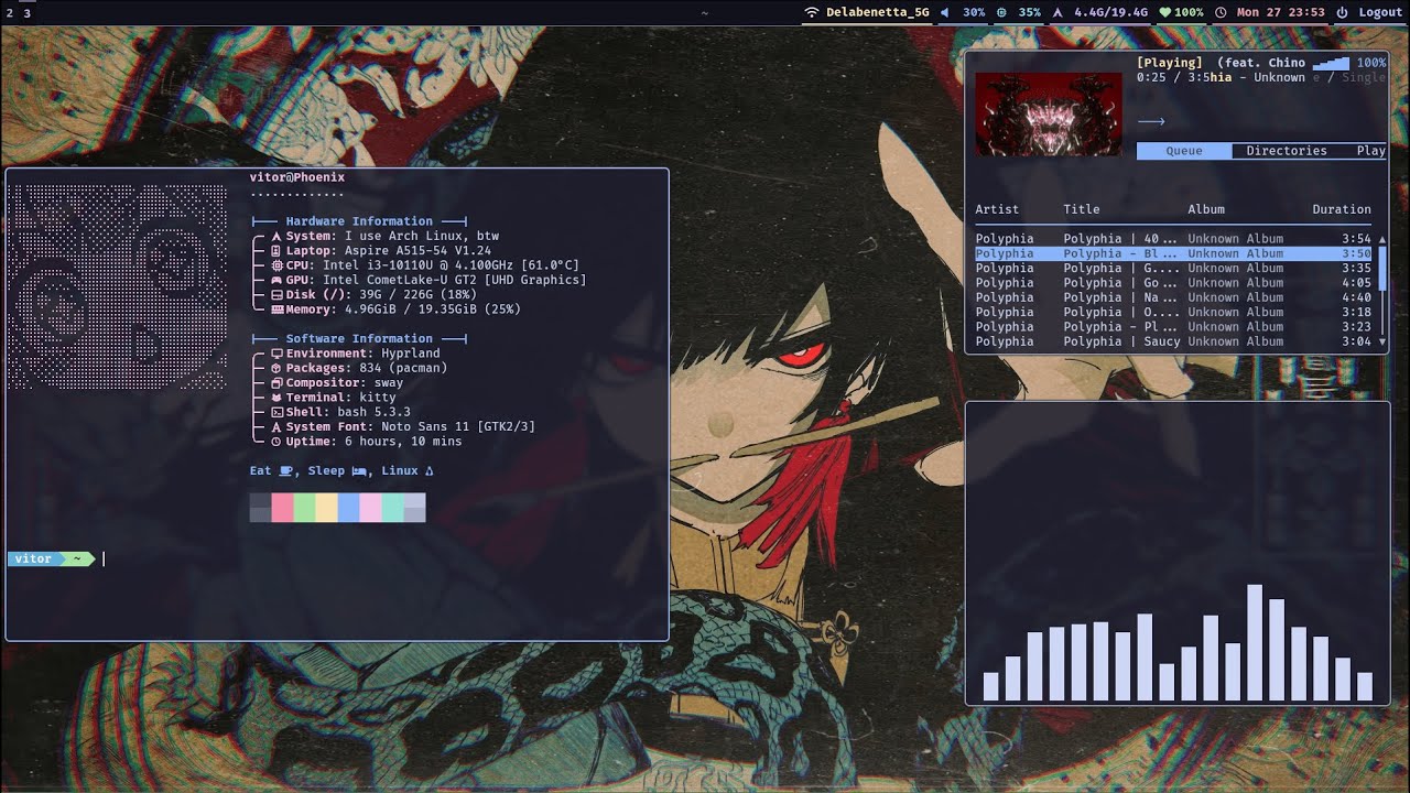 [Hyprland] Arch Linux Rice | Catppuccin - YouTube