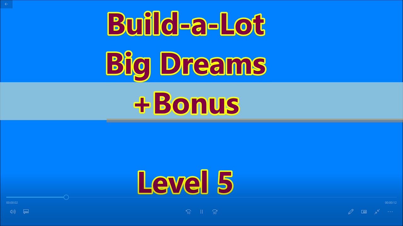Build-a-Lot: Big Dreams Level 5 +Bonus (2 3-Stars Ramblers) - YouTube