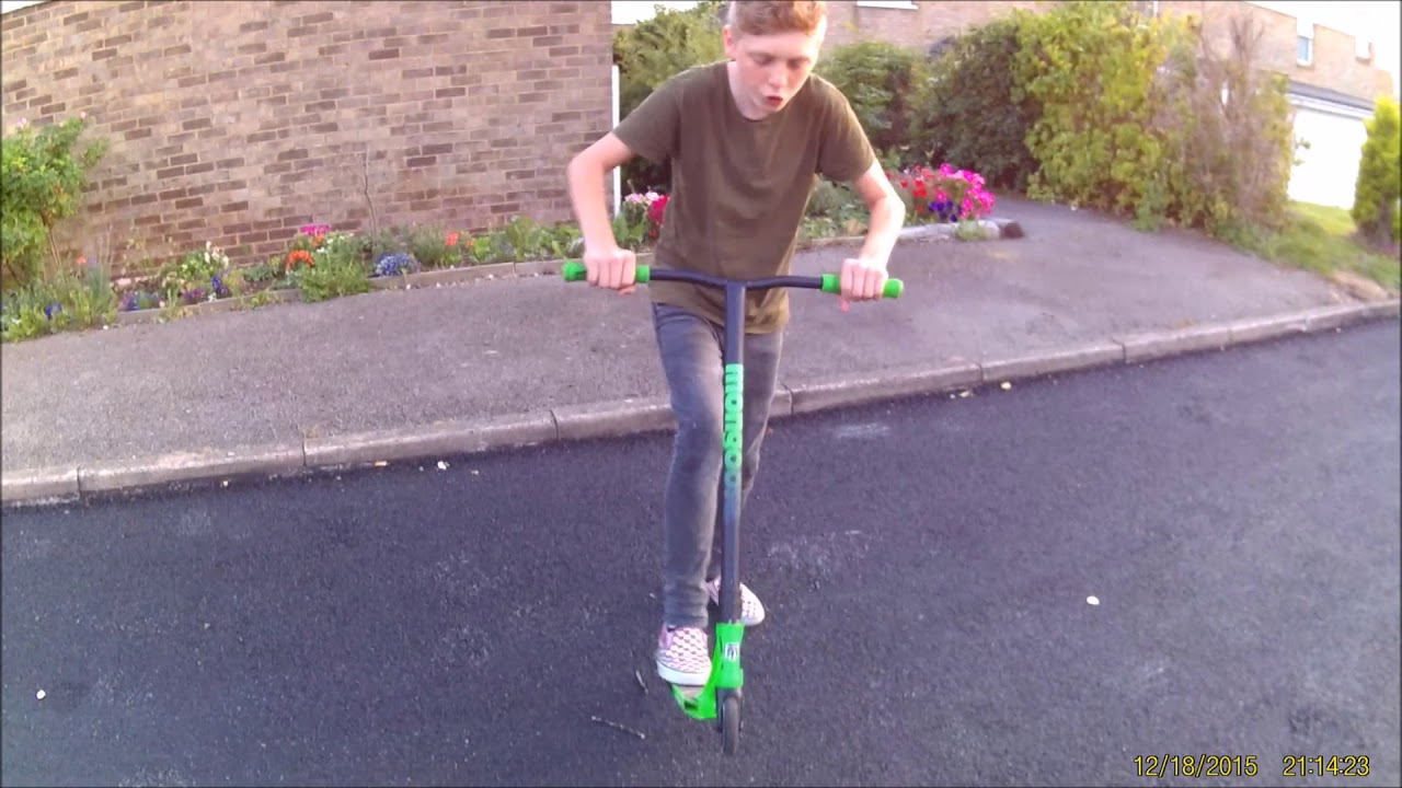 how to bunny hop on a scooter - YouTube