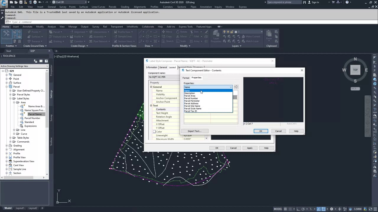 How to Parcel Label Styles in Autodesk Professional: Civil 3D for ...