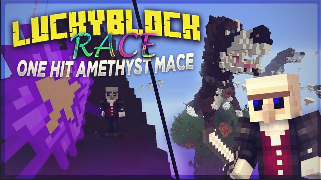 ONE HIT AMETHYST MACE | LUCKY BLOCK RACE - YouTube
