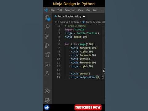 Ninja technique python||graphics design #python#technique#code#shorts ...