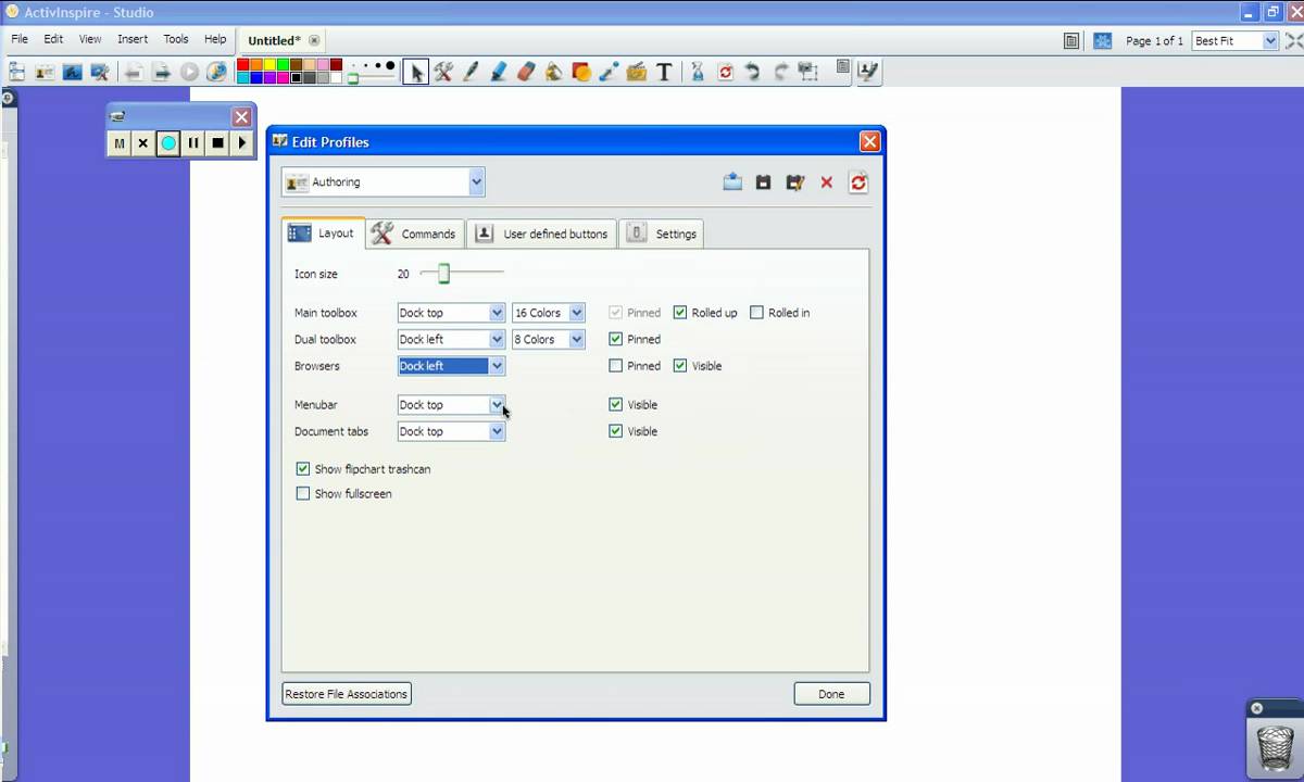Changing ActivInspire's Toolbox Size - YouTube