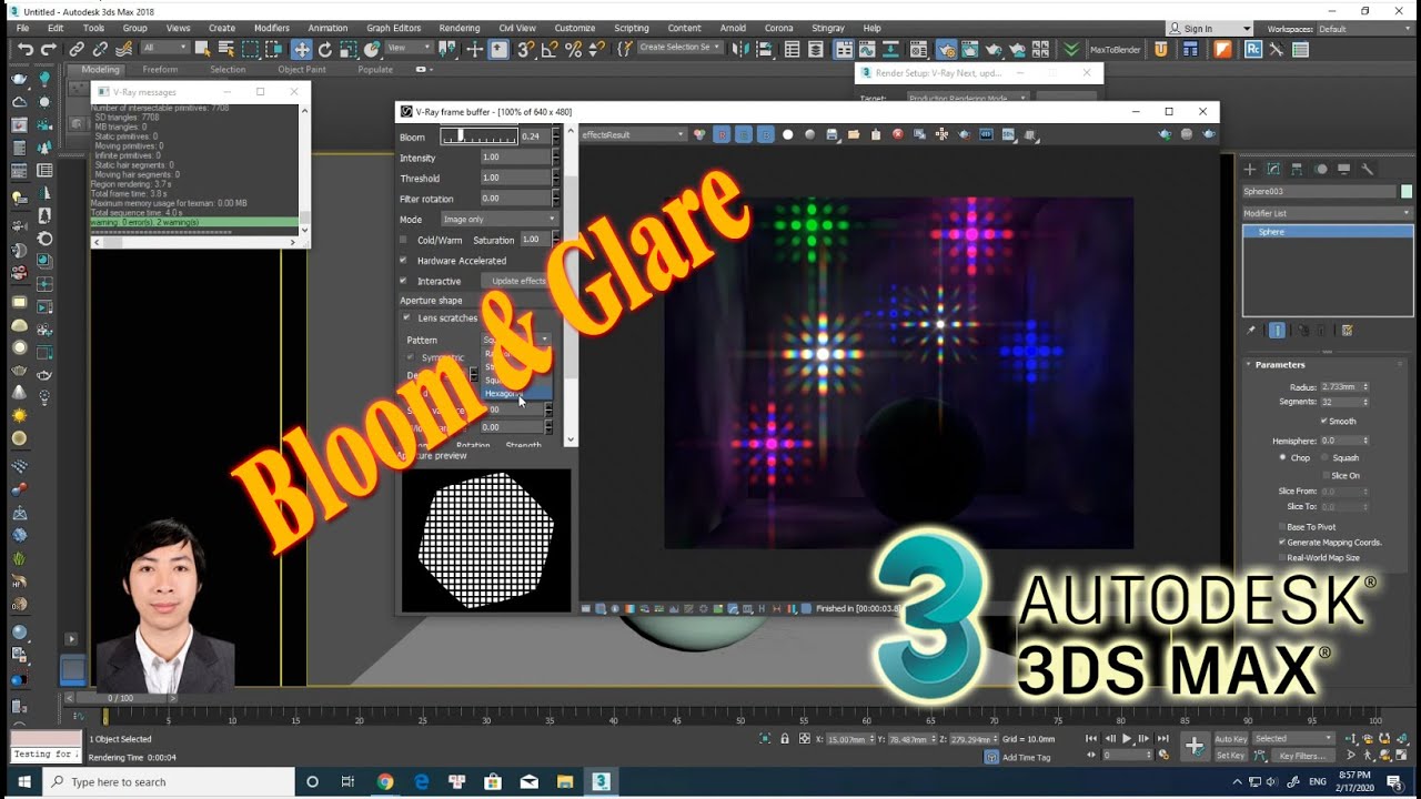 3Dsmax| Lỗi thường gặp khi dùng Bloom and Glare với Vray 4.2 next|Bloom ...