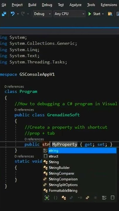 C# Auto-porperty shortcut in VisualStudio #shorts #csharp #programming #technology - YouTube