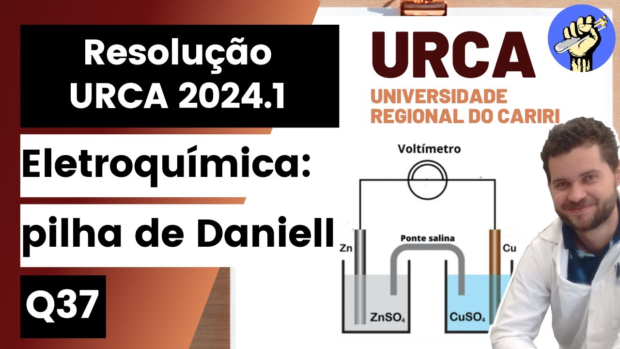 ️ A figura abaixo apresenta um esquema da chamada pilha de Daniell ...