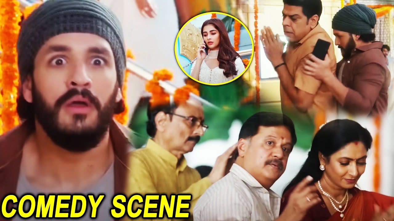 Akhil Akkineni Pooja Hegde And Rao Ramesh Back To Back Comedy Scene In ...