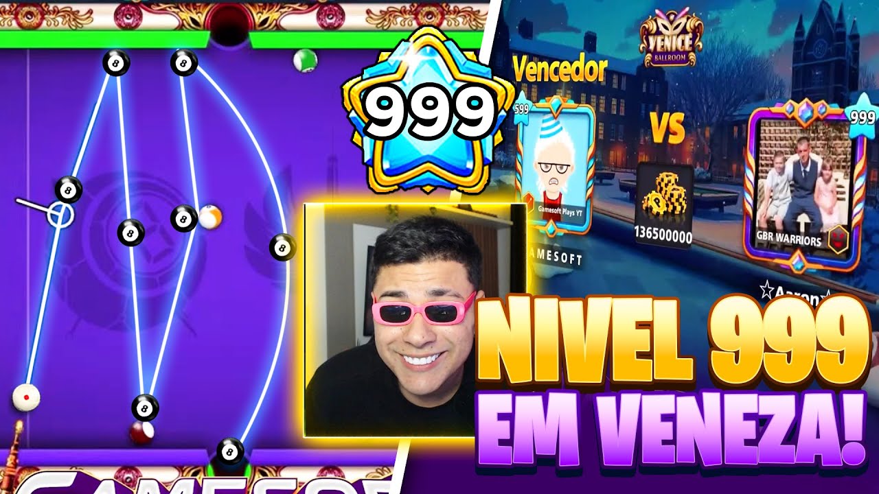 ENCONTREI UM JOGADOR NÍVEL 999 NA MESA MAIS DIFÍCIL DO 8 BALL POOL ...