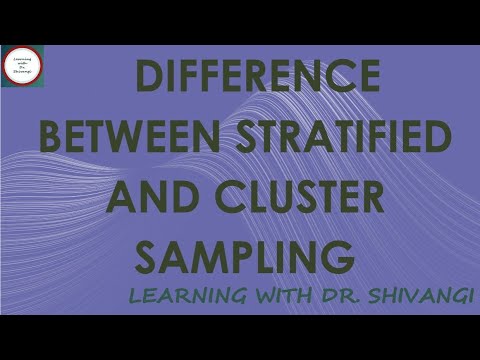 Difference Between Stratified And Cluster Sampling - YouTube