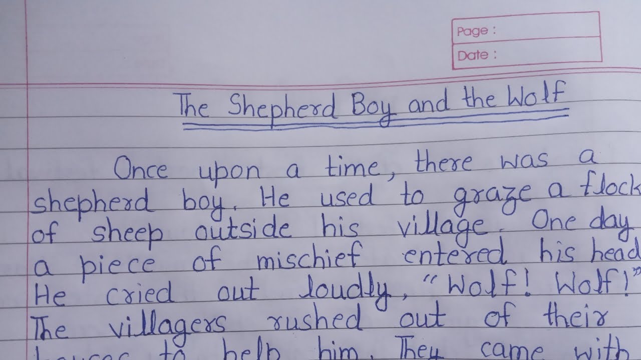 Story on The Shepherd Boy and the Wolf in English || The Shepherd Boy ...