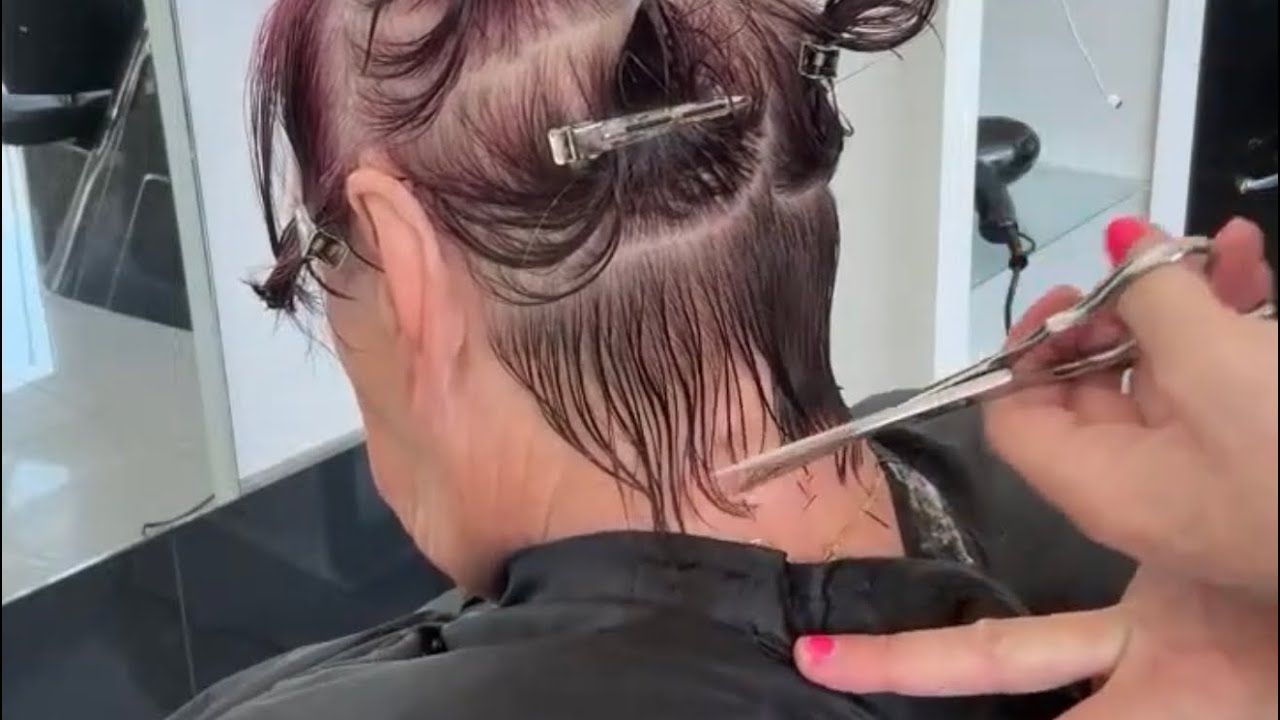 cuting short hairstyle for women step by step - YouTube