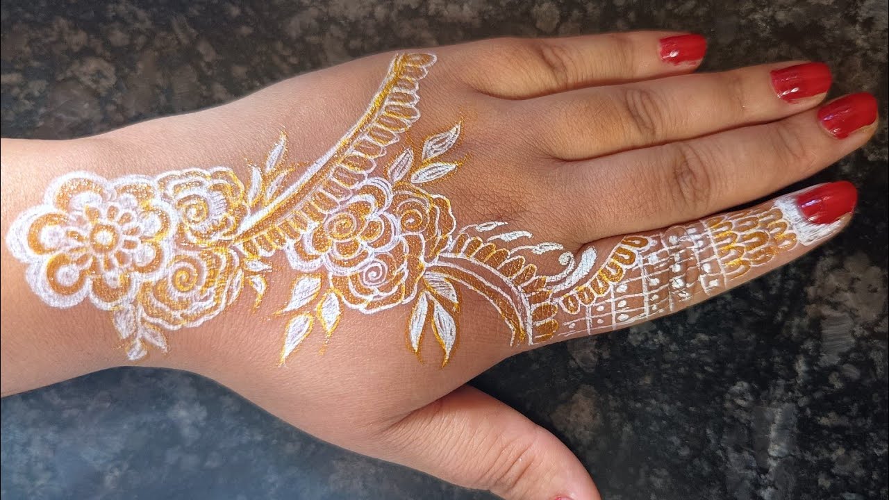 beautiful heavy Rose gold mehandi design |archi mehndi art's - YouTube
