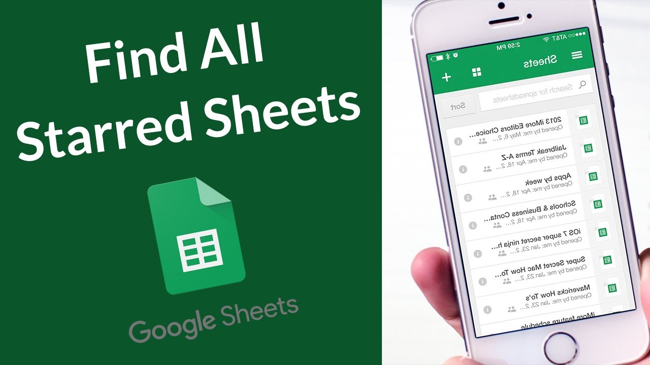 How to Find All Starred Sheets in Google Sheets App? - YouTube