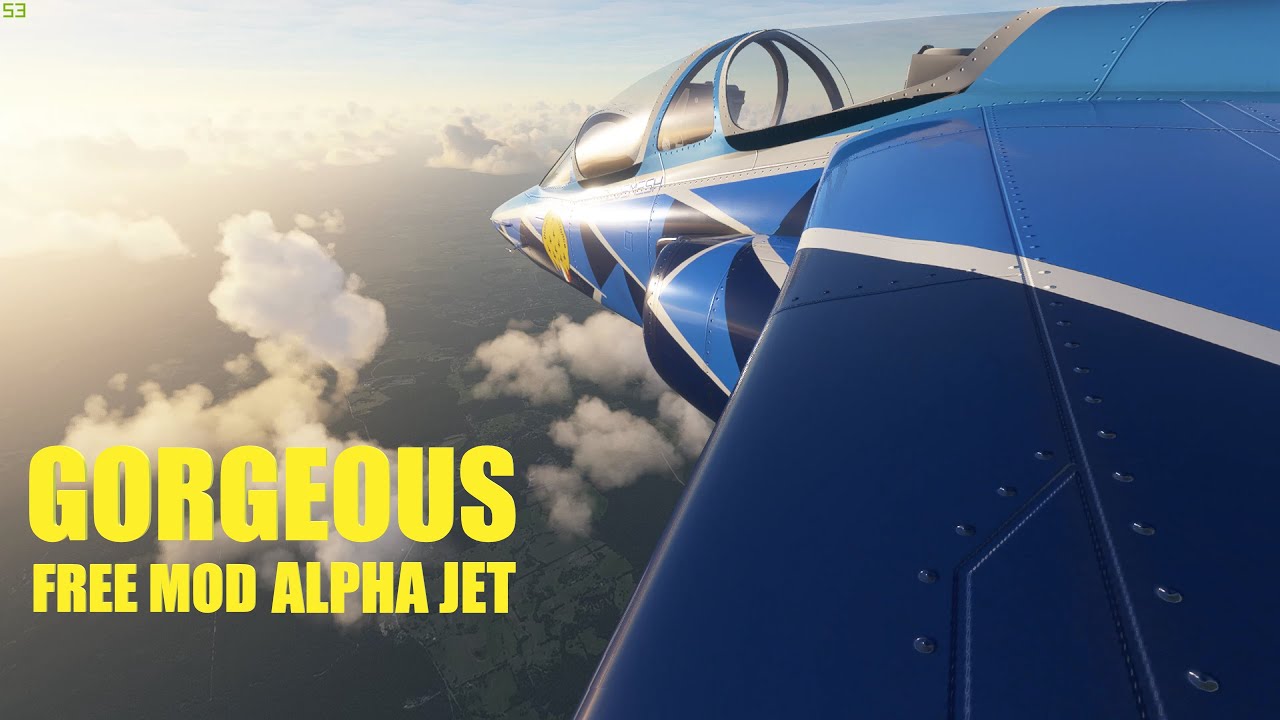 FS2020 free mod addon [Alpha Jet] - YouTube