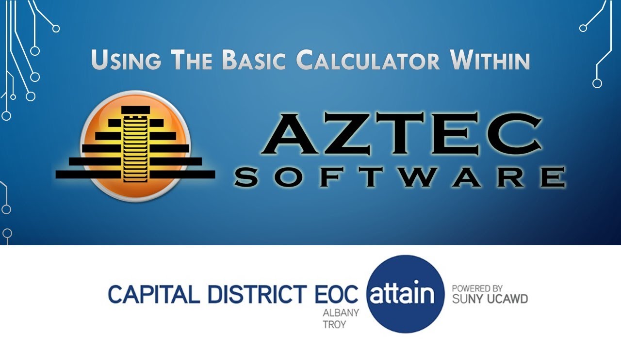 Using the Basic Calculator within Aztec Academic Software - YouTube