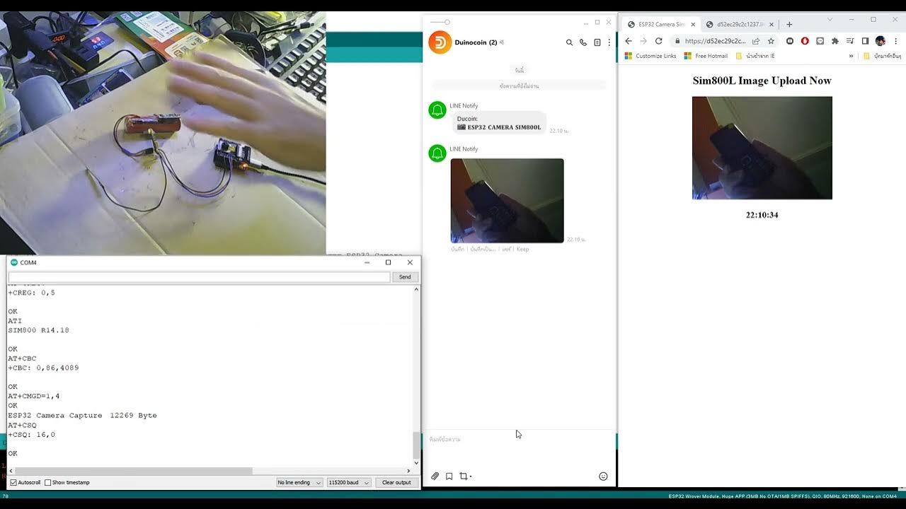 # ESP32 Camera Sim800l Send Line Notify - YouTube