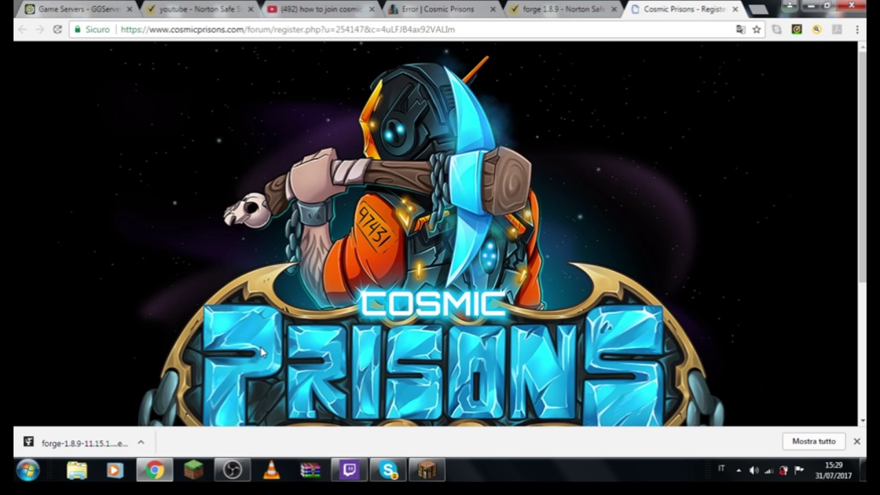 Come entrare su CosmicPrisons - YouTube